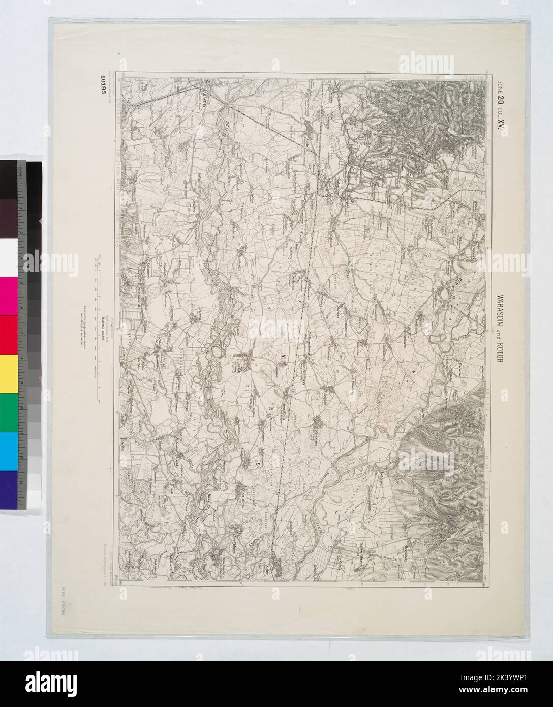 Warasdin und Kotor. Cartographic. Maps, Topographic maps. 1910. Lionel ...