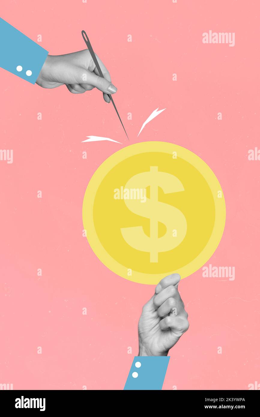 Vertical collage illustration oh human arms black white gamma hold ...