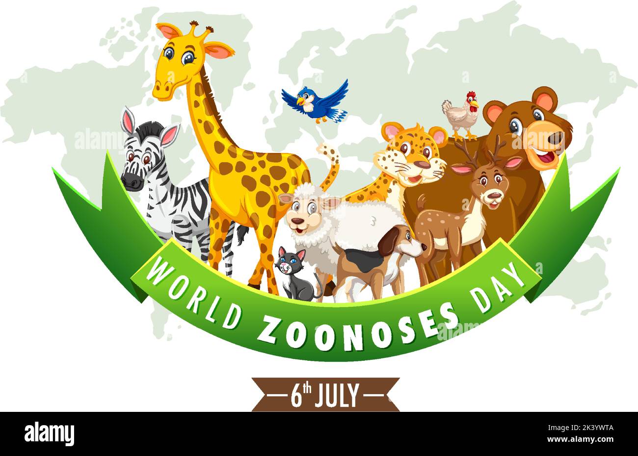 World zoonoses day on 6 July bannner design illustration Stock Vector Image & Art - Alamy