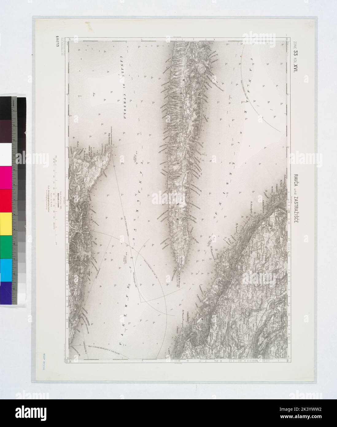 Ravca und Zastrazisce. Cartographic. Maps, Topographic maps. 1908 ...
