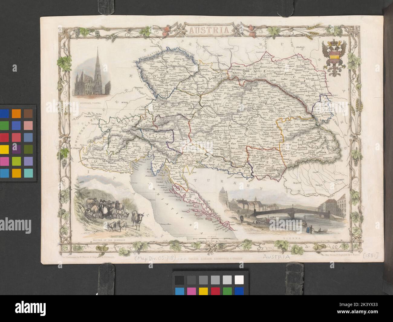 Austria Cartographic. Maps. 1851. Lionel Pincus and Princess Firyal Map ...