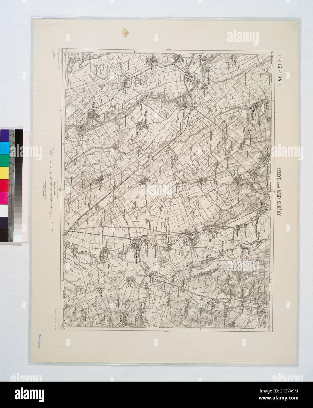 Sellye und Nagy-Surany. Cartographic. Maps, Topographic maps. 1910 ...