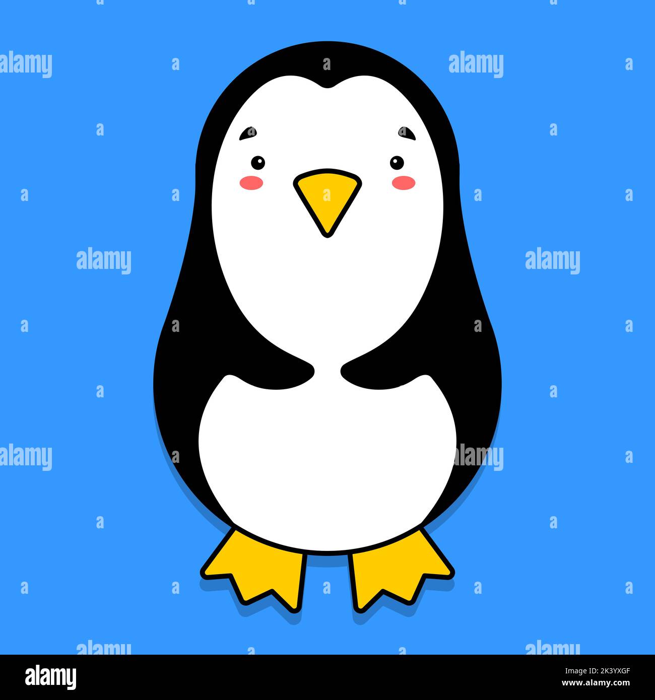 Flat cartoon image of a penguin. Vector illustration Stock Vector Image ...
