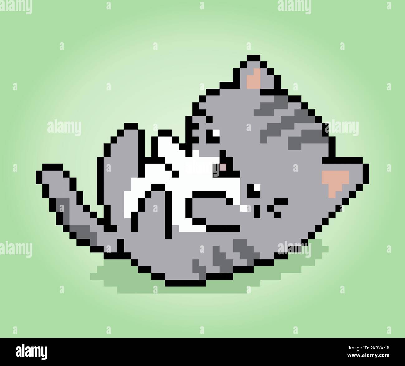 8 bit Pixel cat are playing. Animals for game assets in vector illustrations Stock Vector Image ...