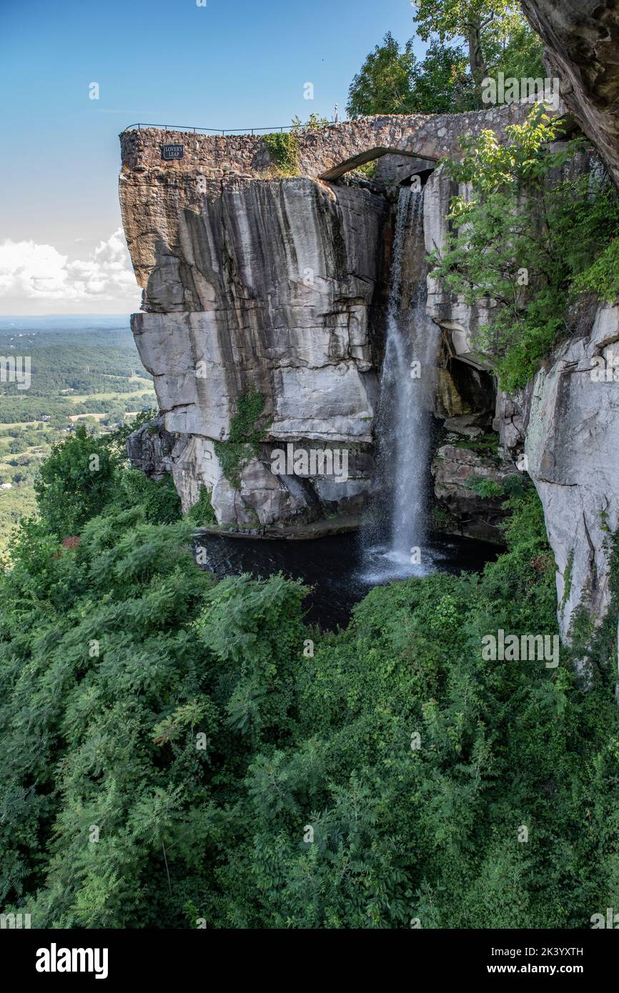 Vertical shot of the Rock City Gardens on Lookout Mountain with ...
