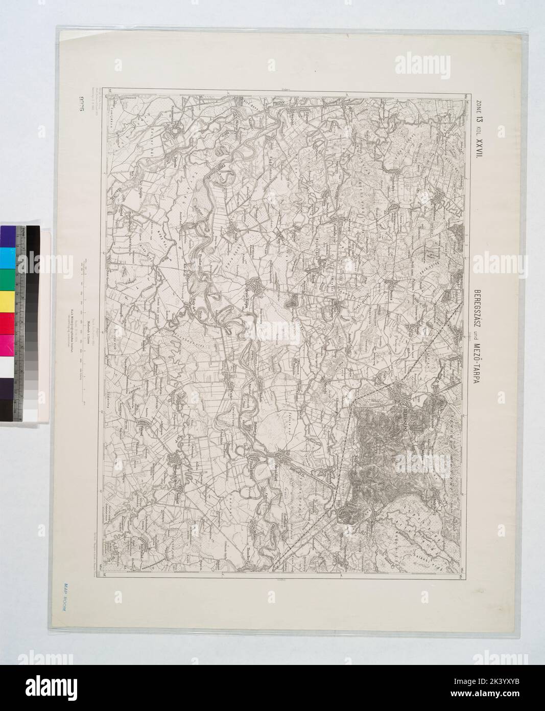Beregszasz und Mezo-Tarpa. Cartographic. Maps, Topographic maps. 1909 ...