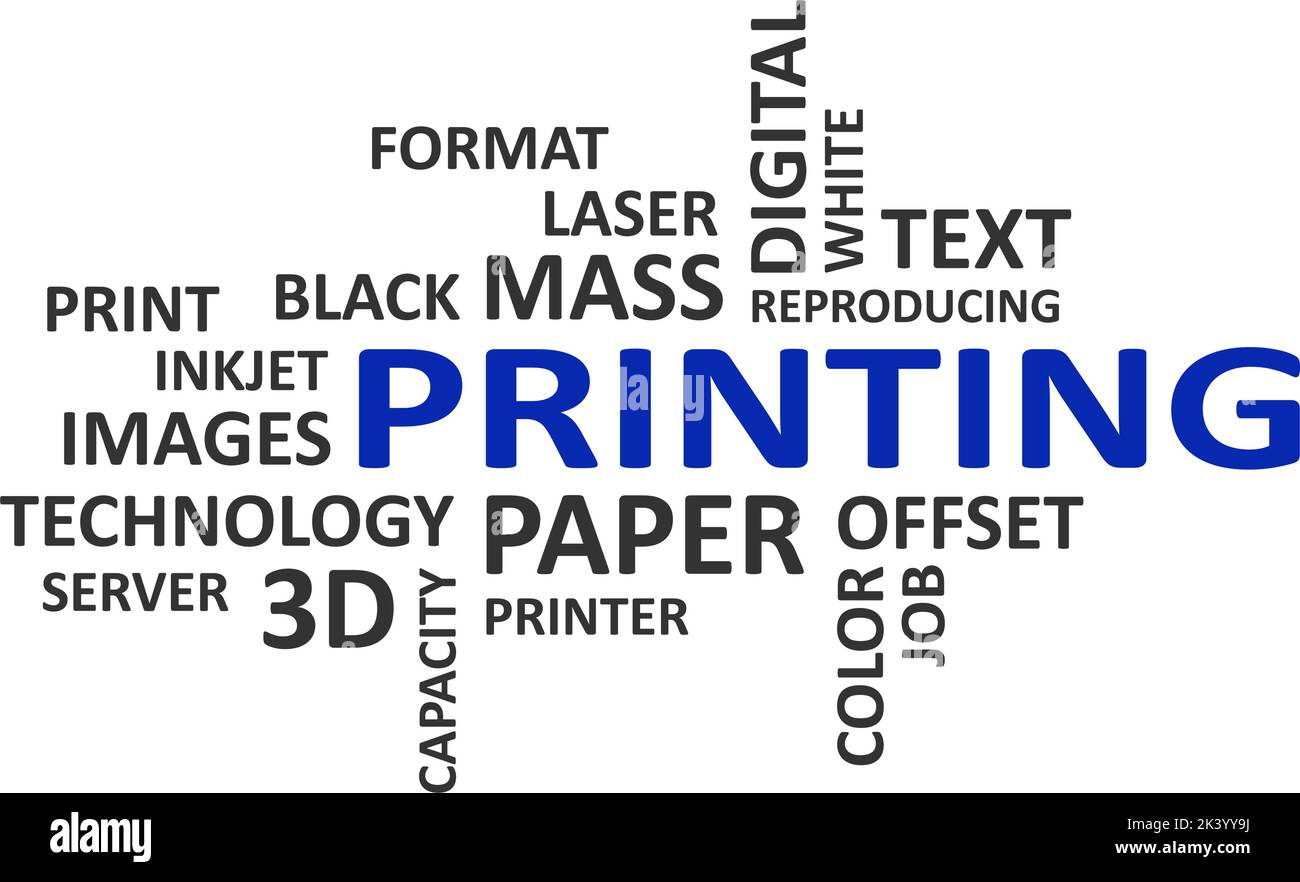 word cloud - printing Stock Vector Image & Art - Alamy