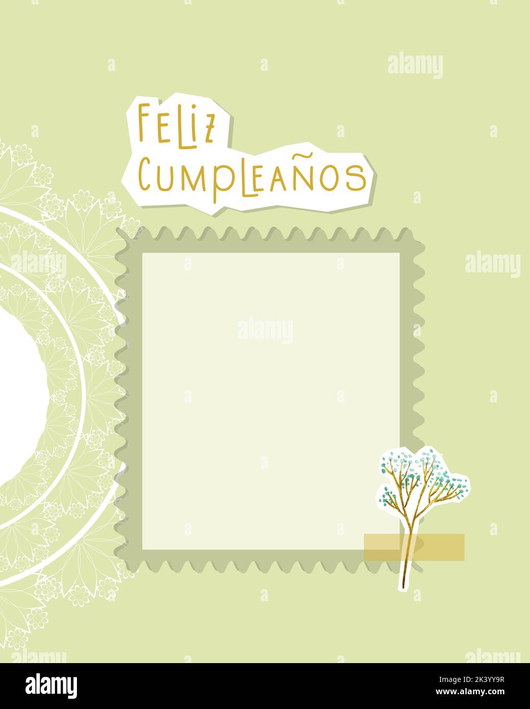 Feliz Cumpleanos Happy Birthday Written In Spanish Language Postcard