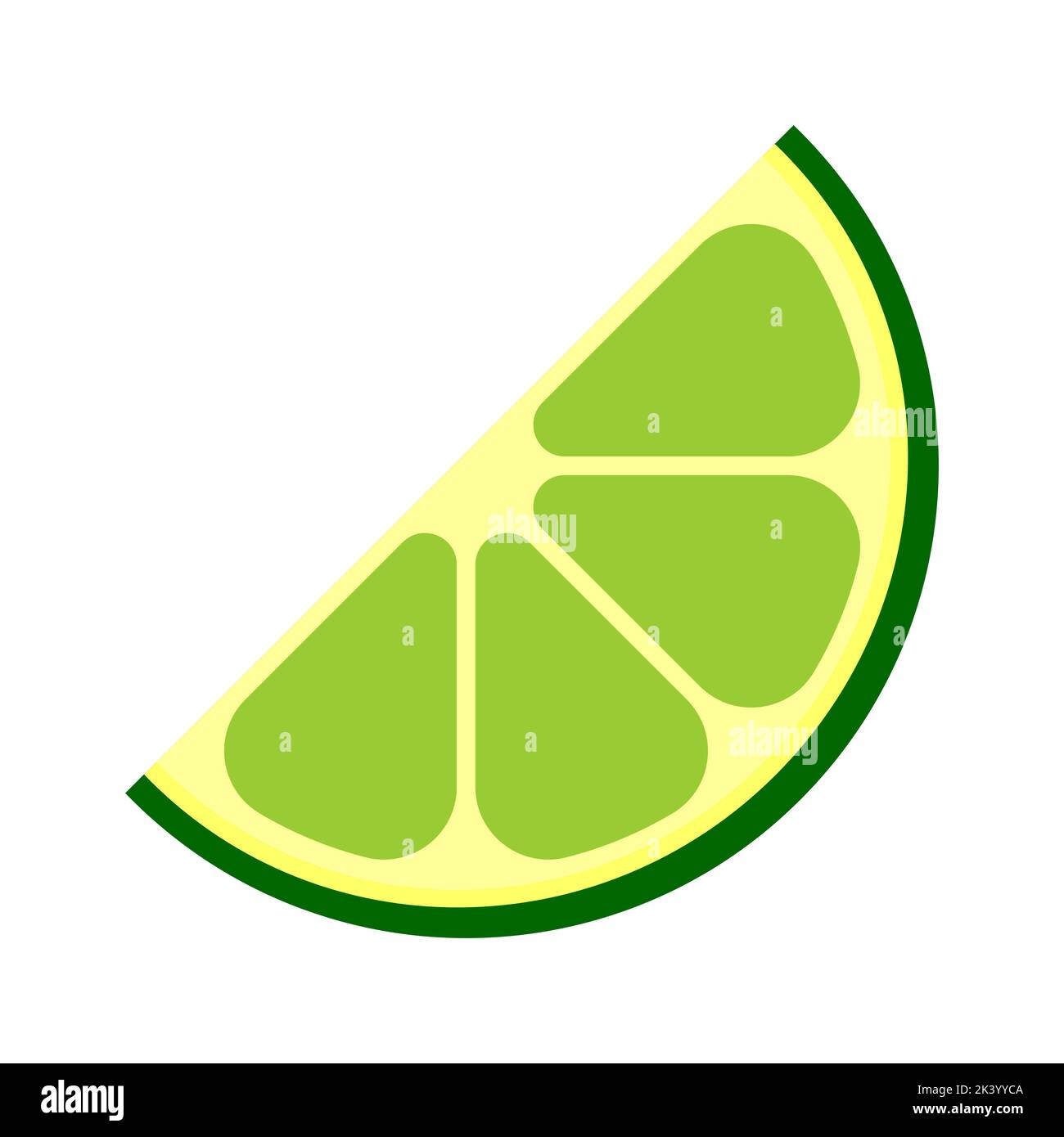 Simple flat illustration of lime slice. Vector icon Stock Vector Image & Art - Alamy
