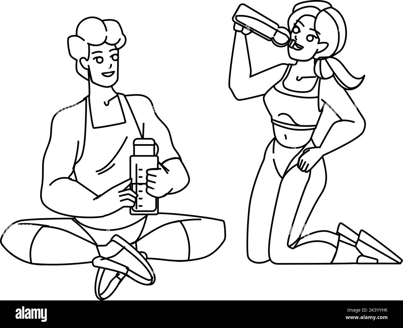 couple gym vector Stock Vector Image & Art - Alamy