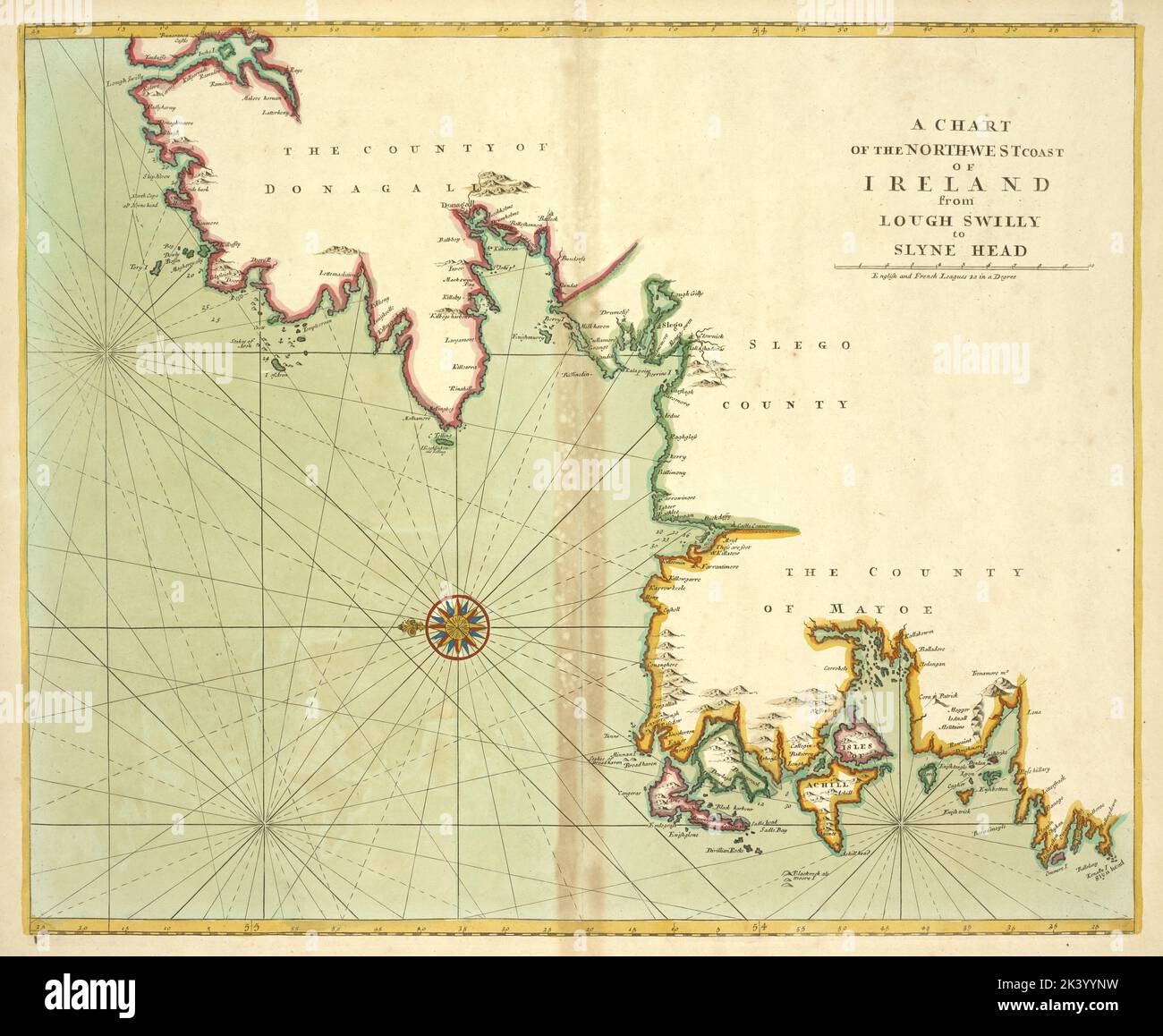 A chart of the NORTH-WEST coast of IRELAND from LOUGH SWILLY to SLYNE ...