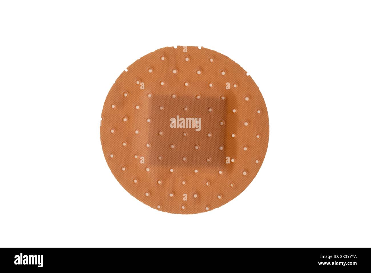 Medical adhesive bandage round, patch bandaid isolated on white ...