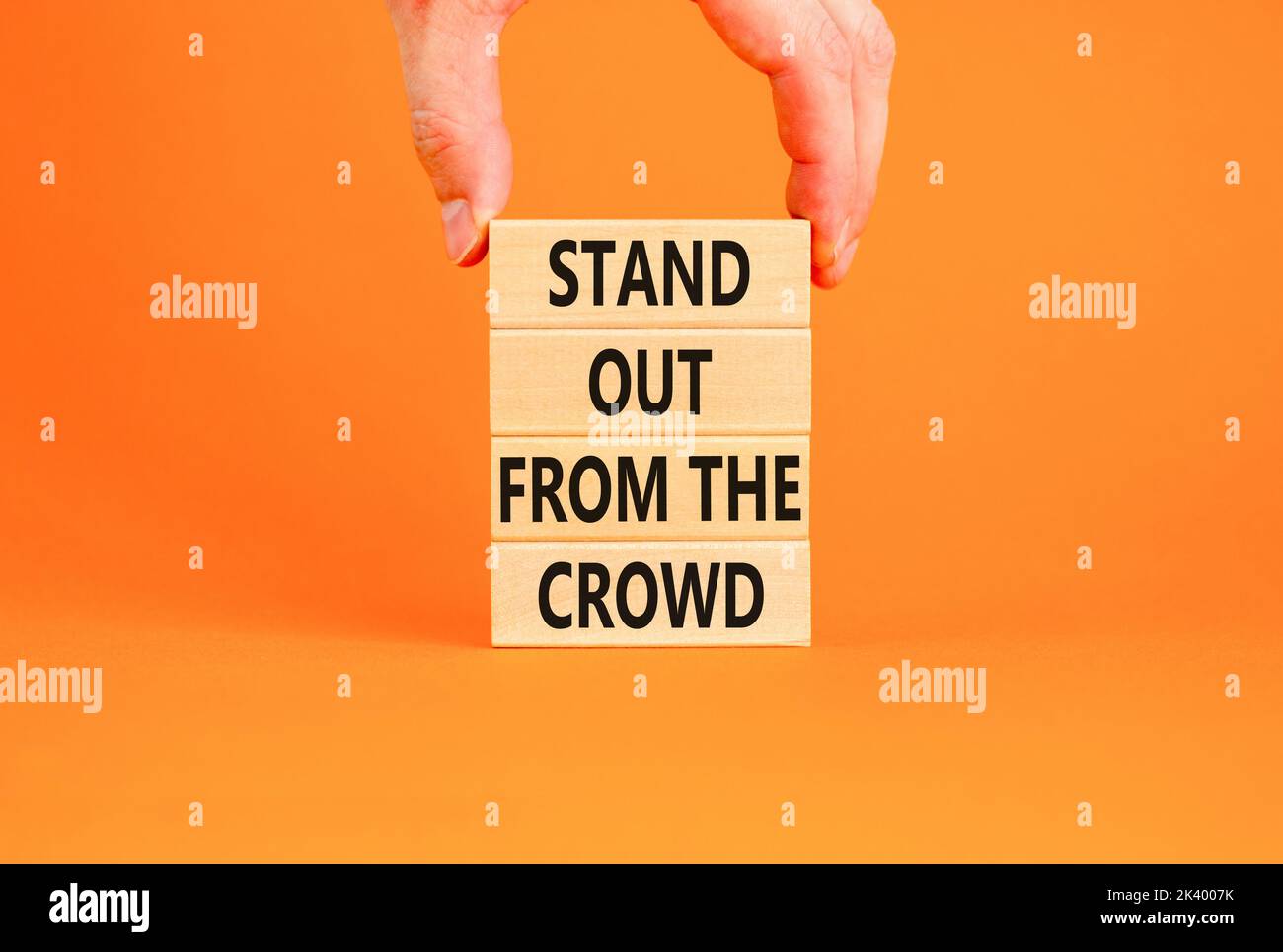 Stand out from the crowd symbol. Concept words Stand out from the crowd ...