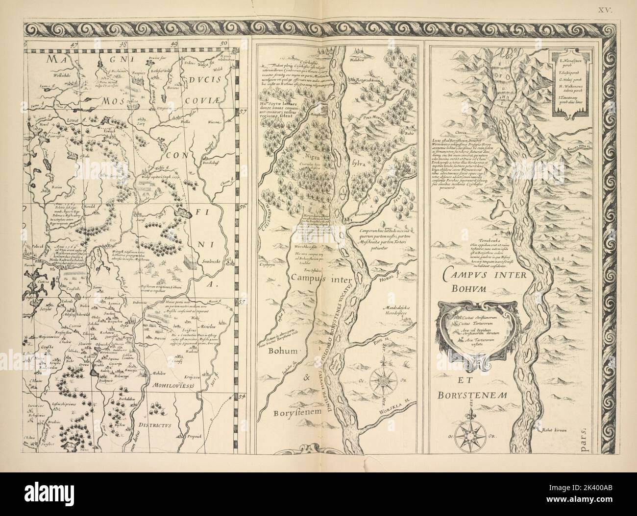 Karta Litvy kn. N. Khr. Radzivila, 1613g. Str.3 A map of Lithuania by ...