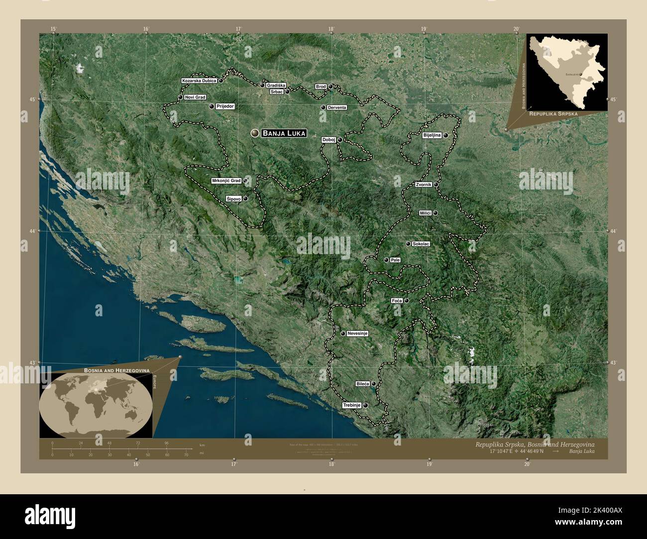 Map of banja luka hi-res stock photography and images - Alamy