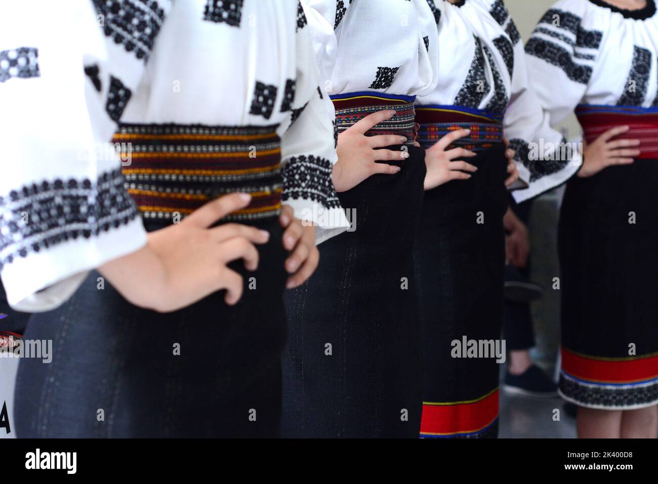 Couple of girls dancing in traditional clothes Stock Photo - Alamy