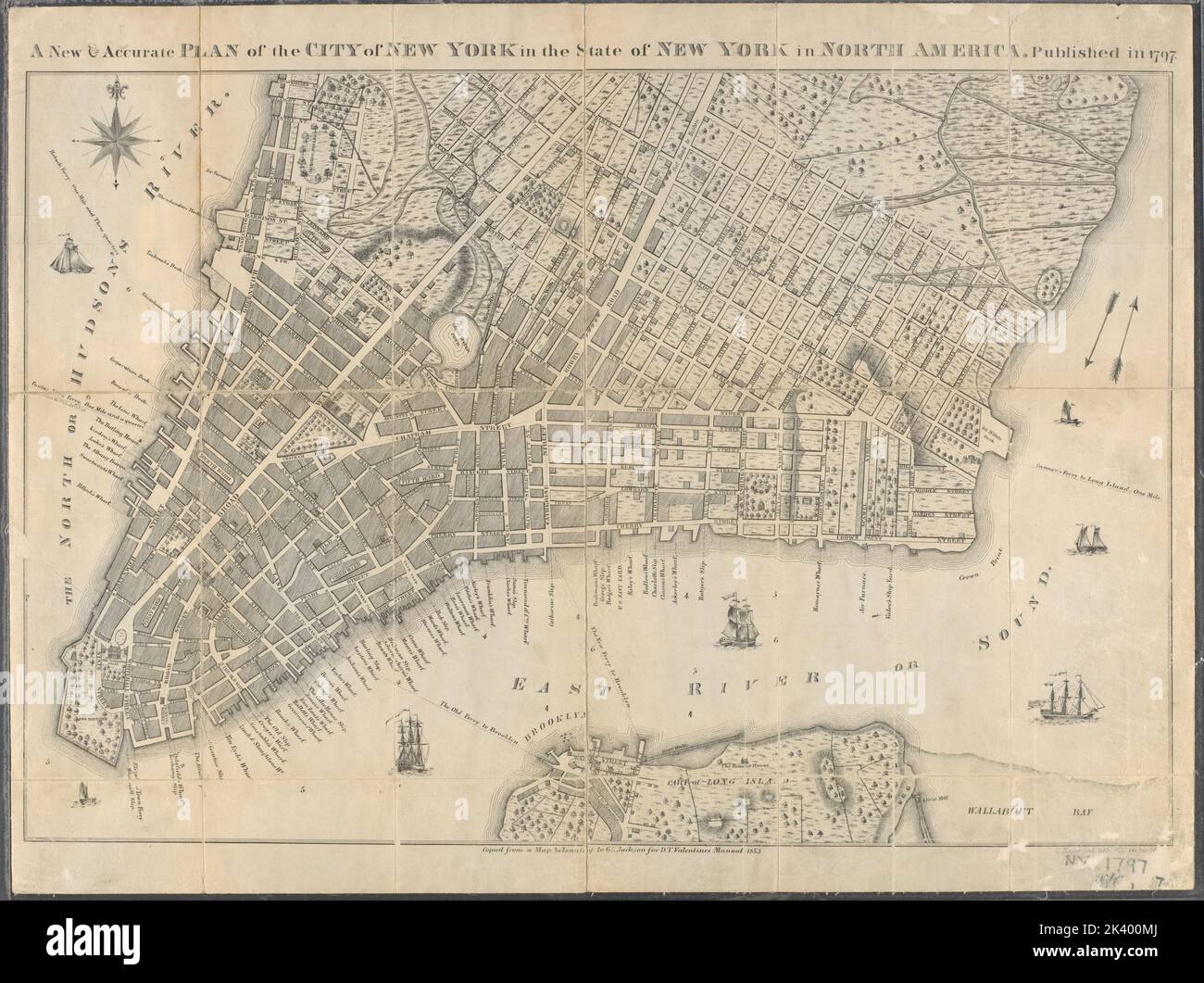 Map new york city 1800 hi-res stock photography and images - Alamy
