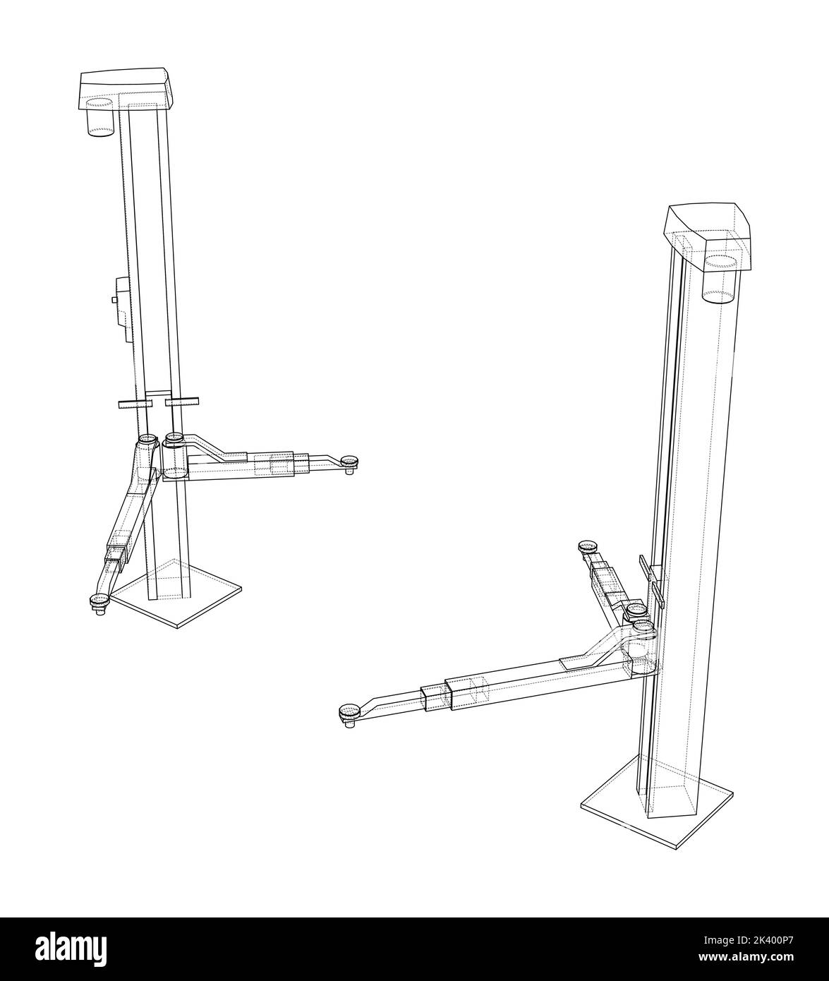 Car lift stand tower. Vector Stock Vector Image & Art - Alamy