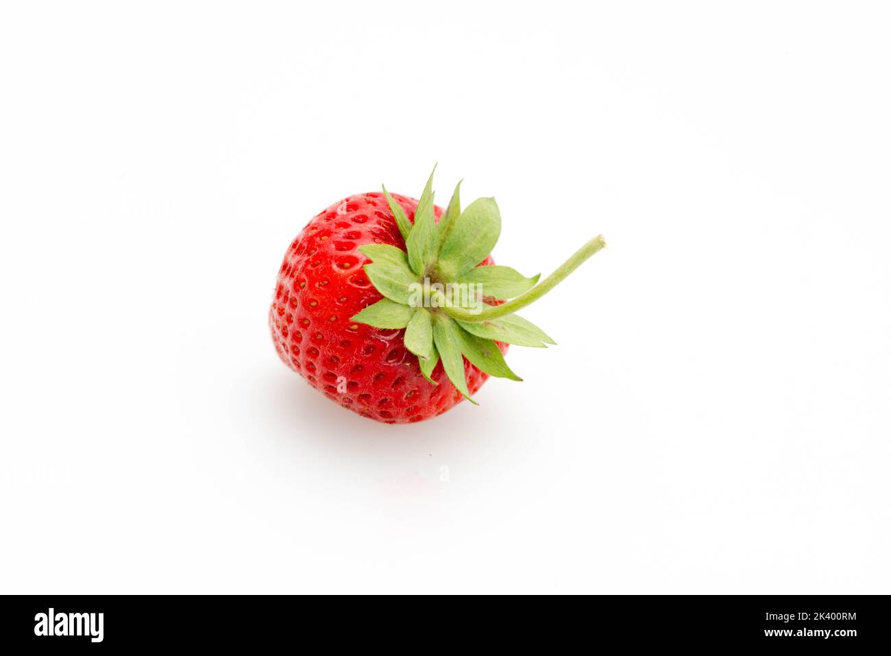 Fresh strawberry front-view on white background Stock Photo - Alamy