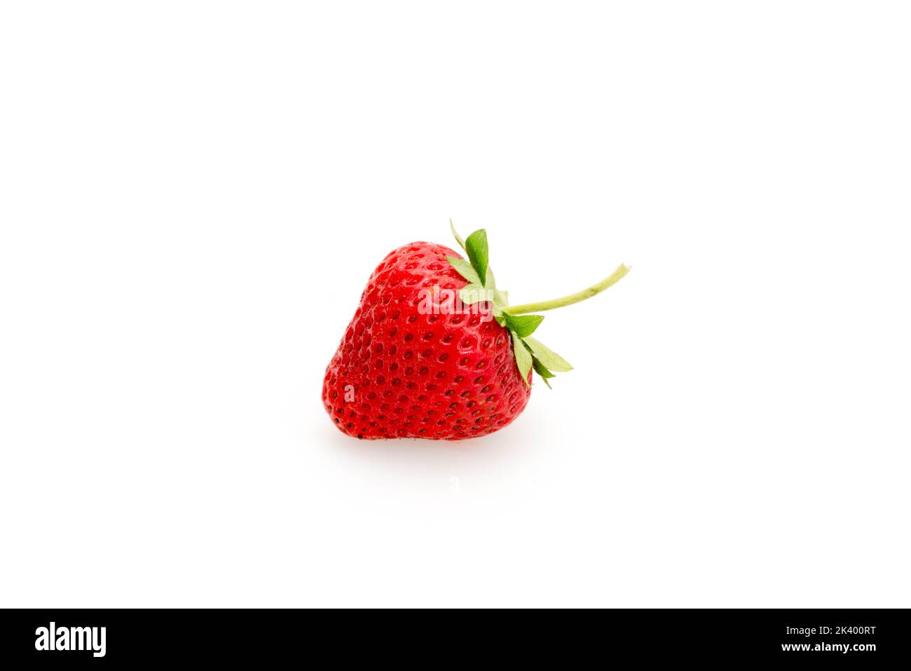 White background with a strawberry Stock Photo - Alamy