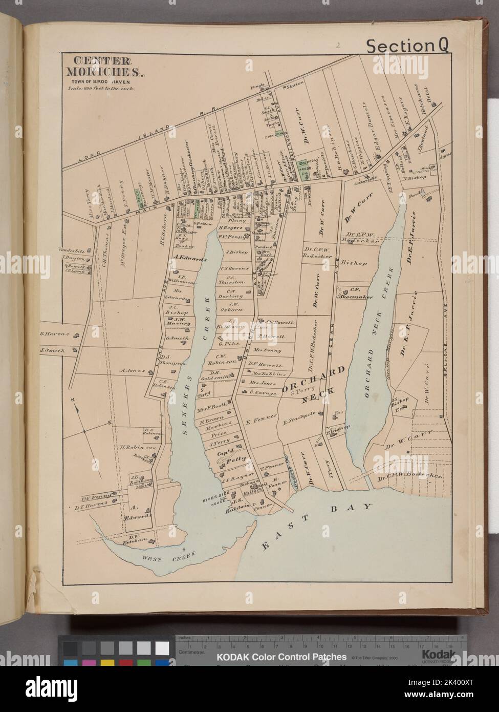 Center Moriches. Village Cartographic. Atlases, Maps. 1888. Lionel ...