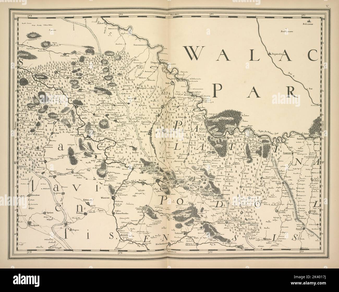 Spetsial'naia karta Ukrainy G.de Boplana 1650g. Tekst str.21 A special ...