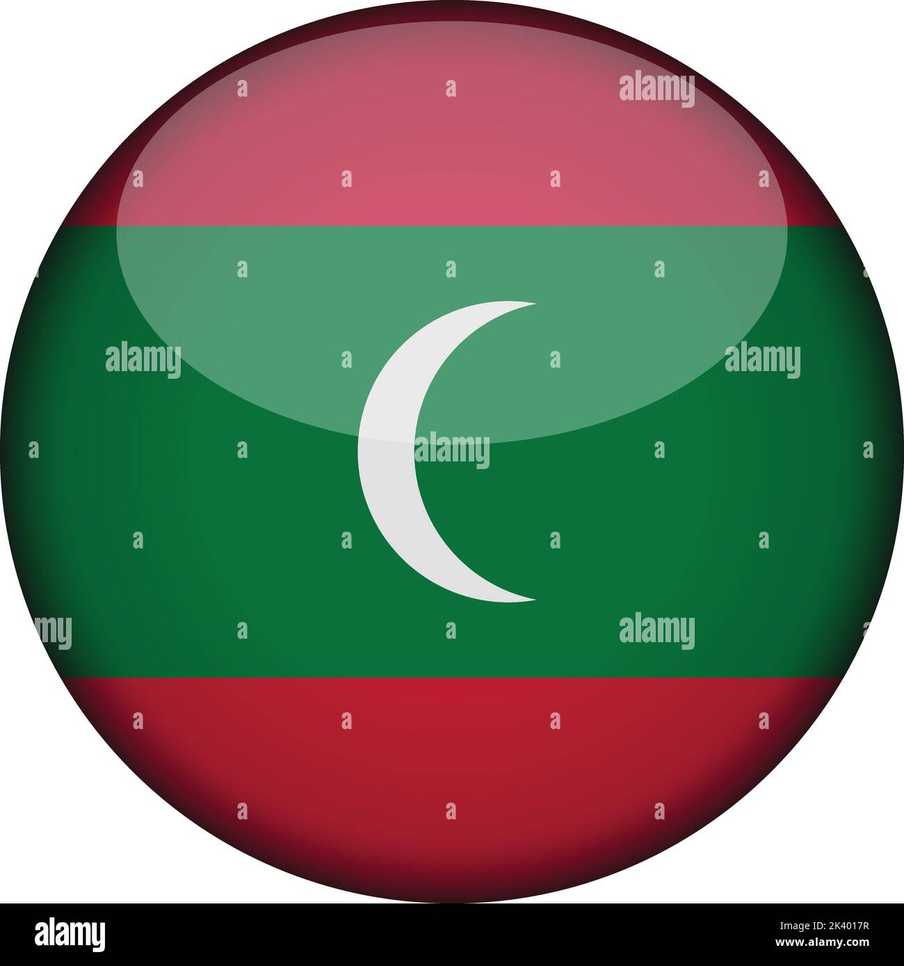 maldives Flag in glossy round button of icon. maldives emblem isolated ...