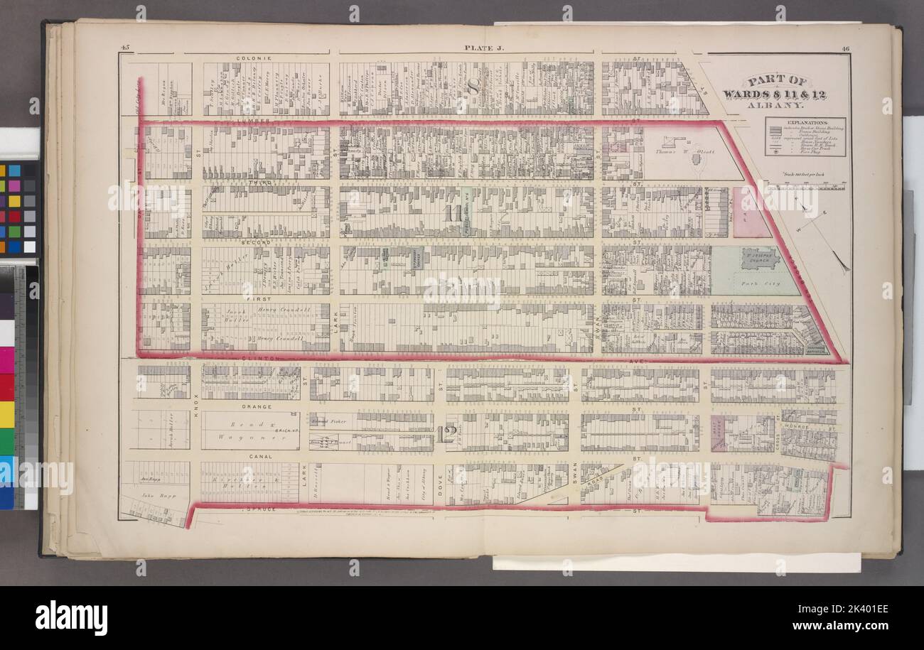 Plate J Cartographic. Atlases, Maps. 1876. Lionel Pincus and Princess ...