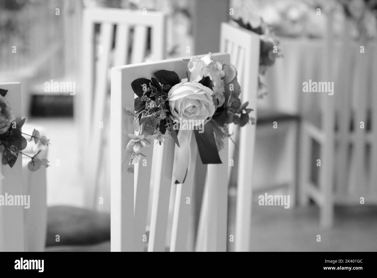 Chair ribbon Black and White Stock Photos & Images - Alamy