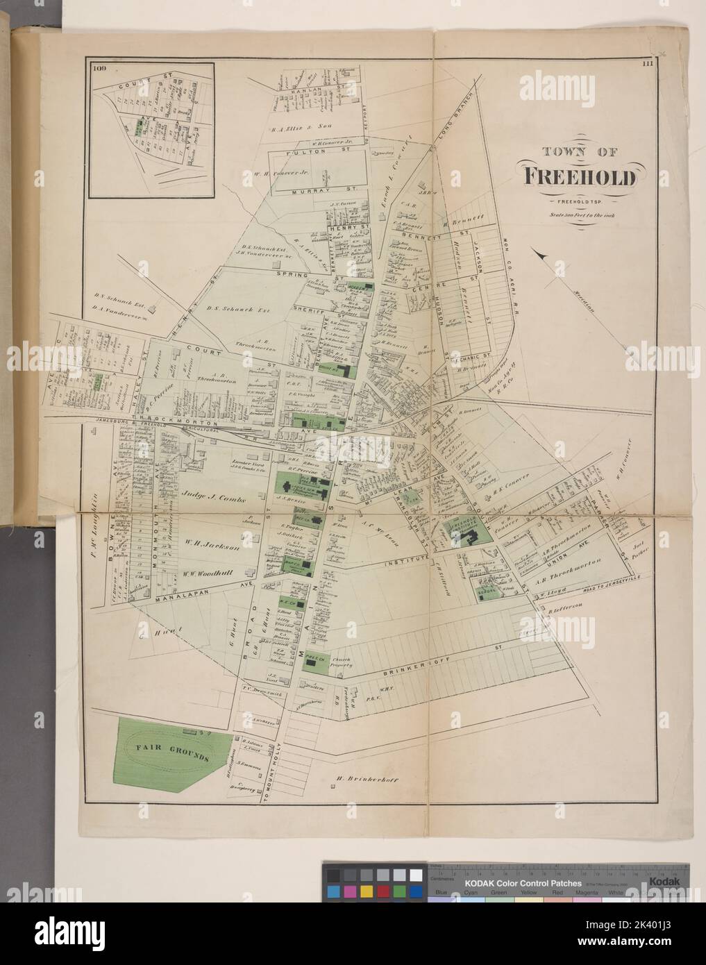 Town of Freehold Village Cartographic. Atlases, Maps. 1873. Lionel ...