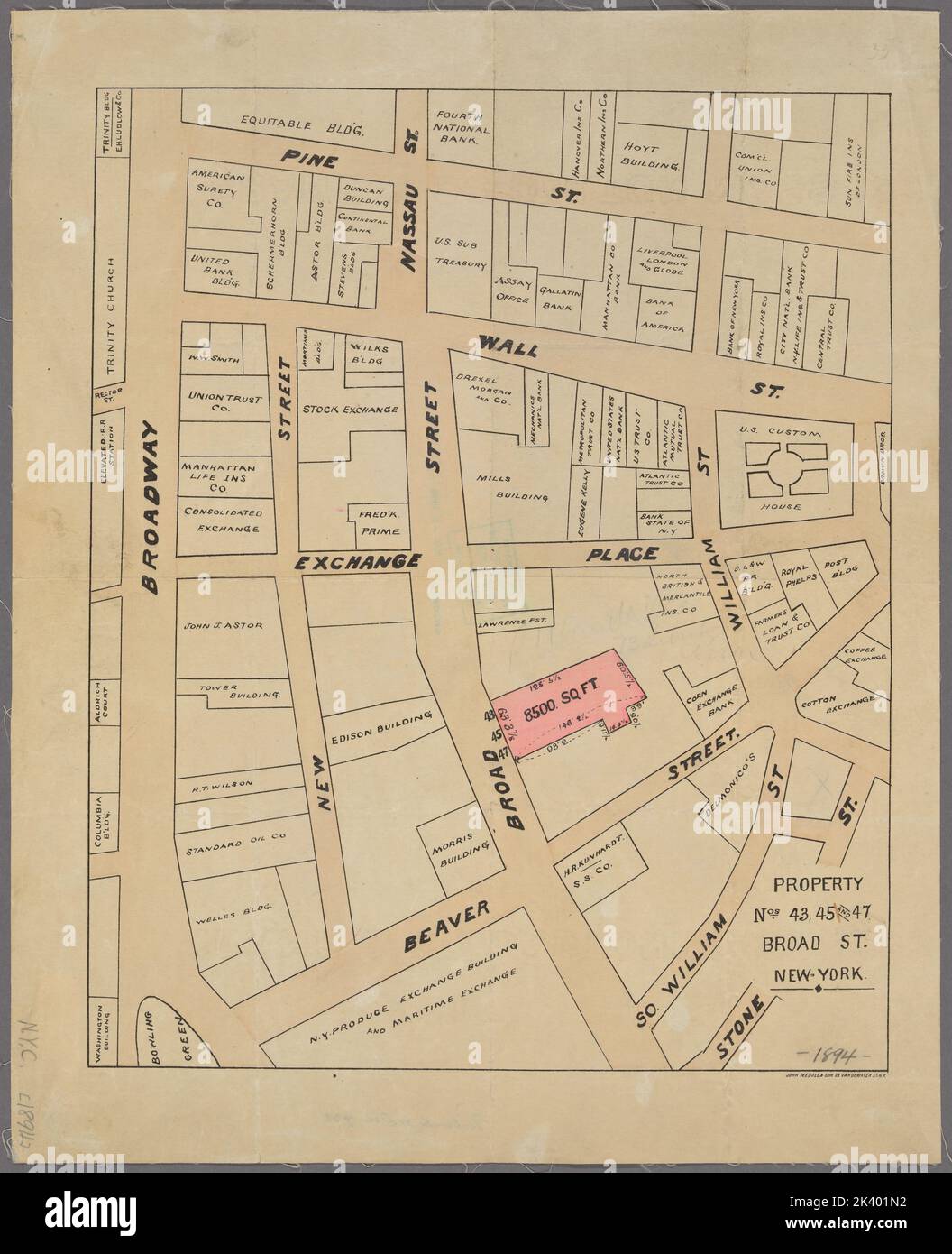 Property nos. 43, 45, and 47 Broad St., New York John Medole & Son ...