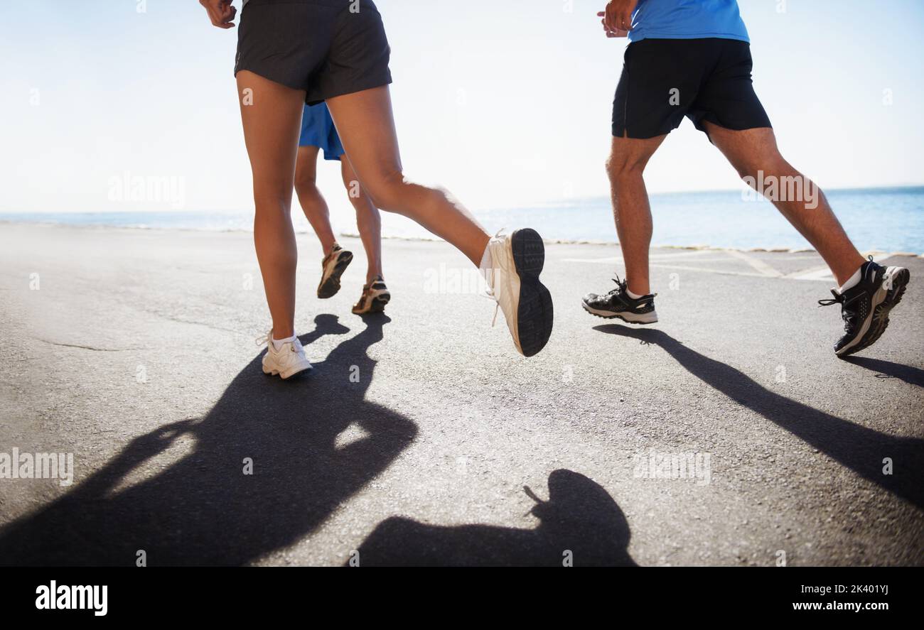 Low angle athletic male female hi-res stock photography and images - Alamy