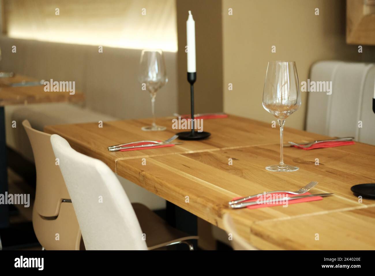 The design of a table in an Italian restaurant Stock Photo - Alamy