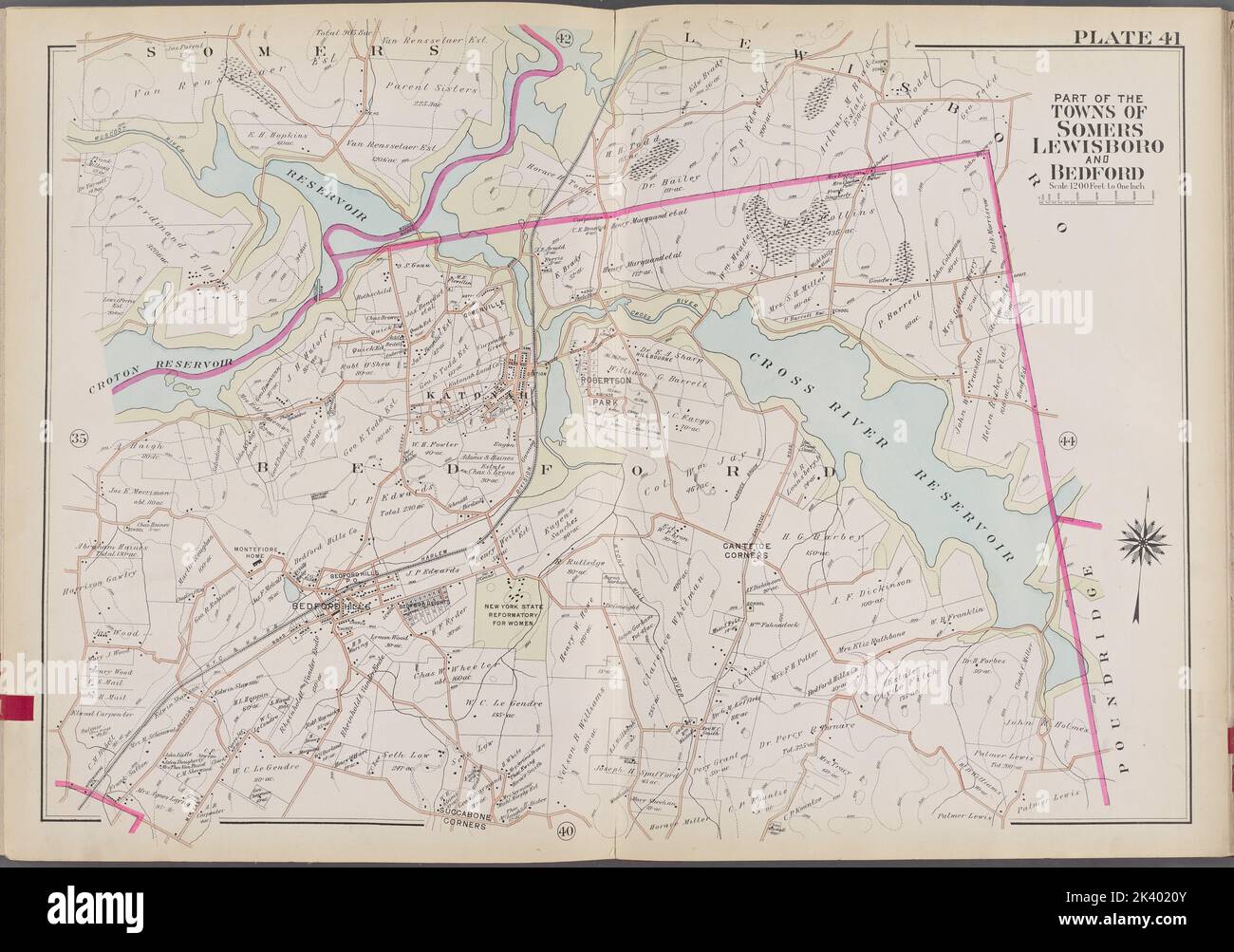 Westchester, V. 2, Double Page Plate No. 41 Map bounded by Part of the ...