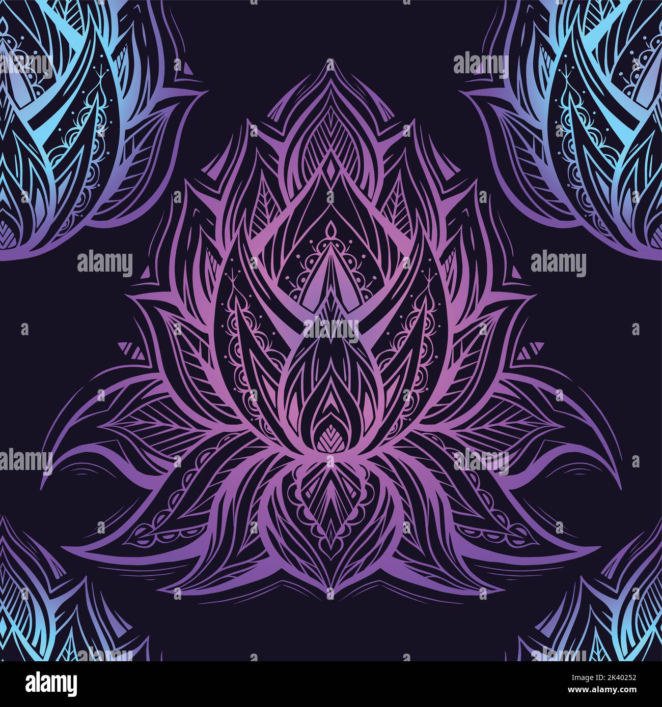 Purple Tribal Pattern Wallpaper