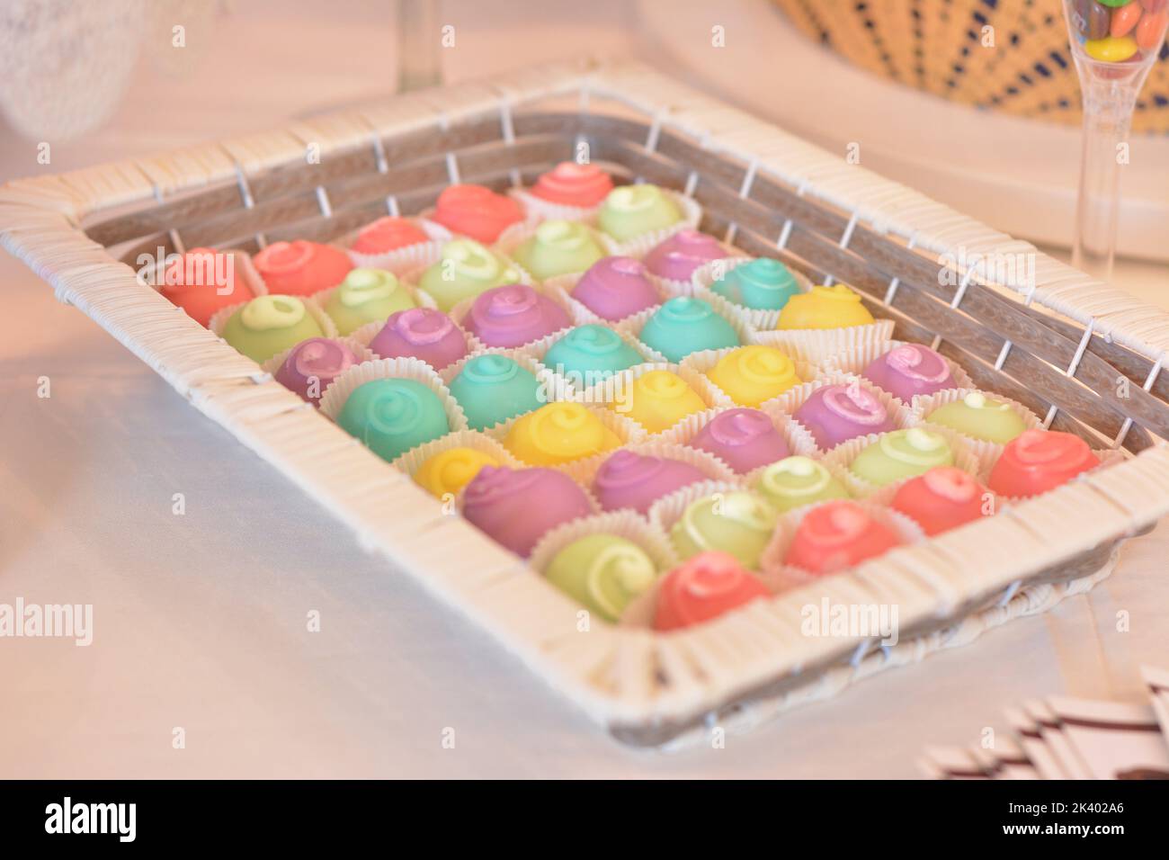 Colorful cake pops without stick Stock Photo - Alamy