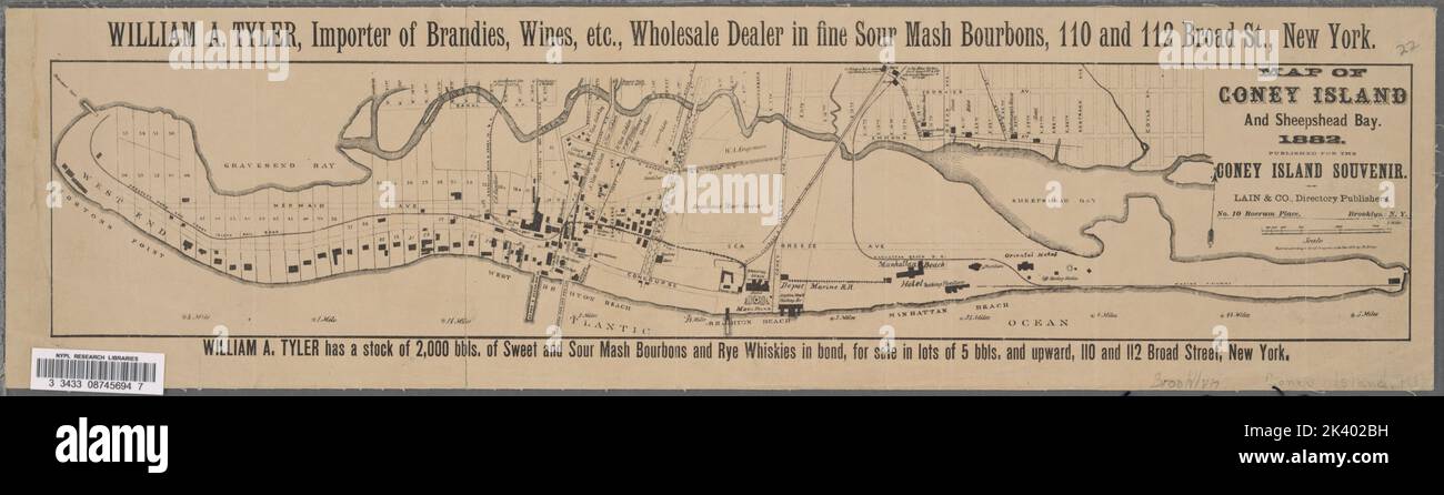 Map of Coney Island and Sheepshead Bay, 1882 : published for the Coney ...