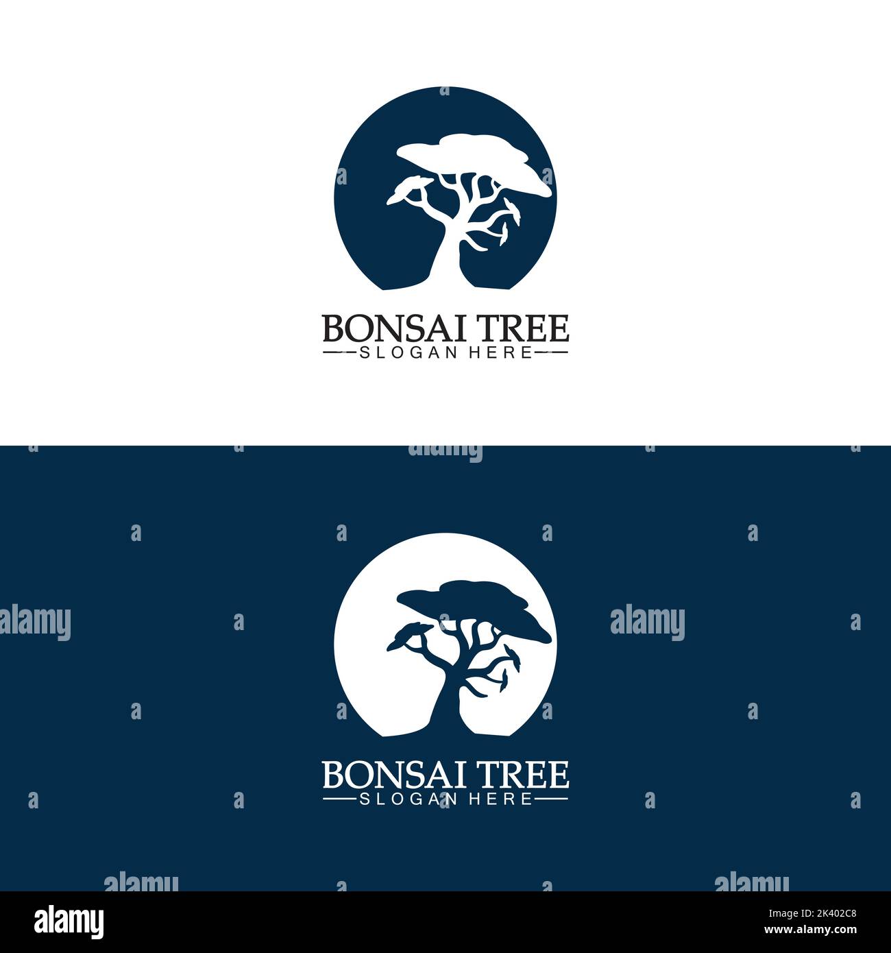 Bonsai logo design silhouette icon vector Stock Vector Image & Art - Alamy