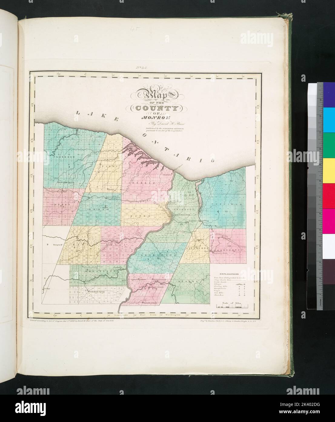 Map of the county of Monroe Cartographic. Atlases, Maps. 1829. Lionel ...