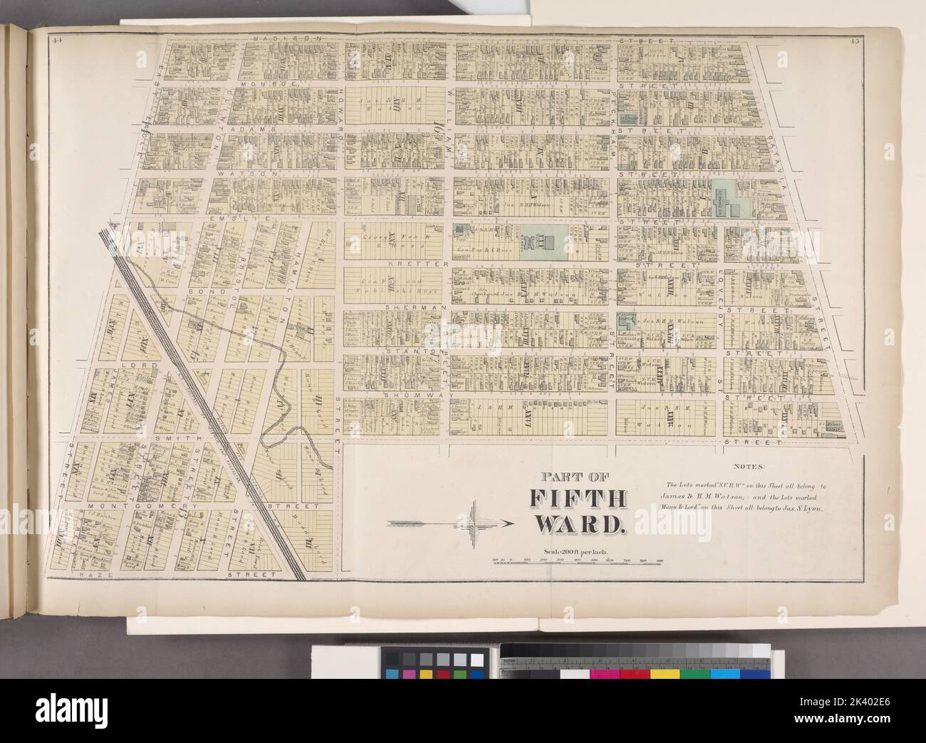 Part of Fifth Ward. Cartographic. Maps. 1872. Lionel Pincus and ...