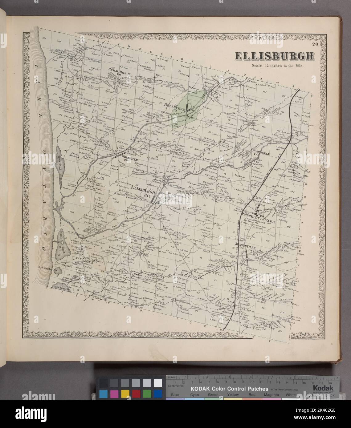 Ellisburgh Township Cartographic. Atlases, Maps. 1864. Lionel Pincus ...