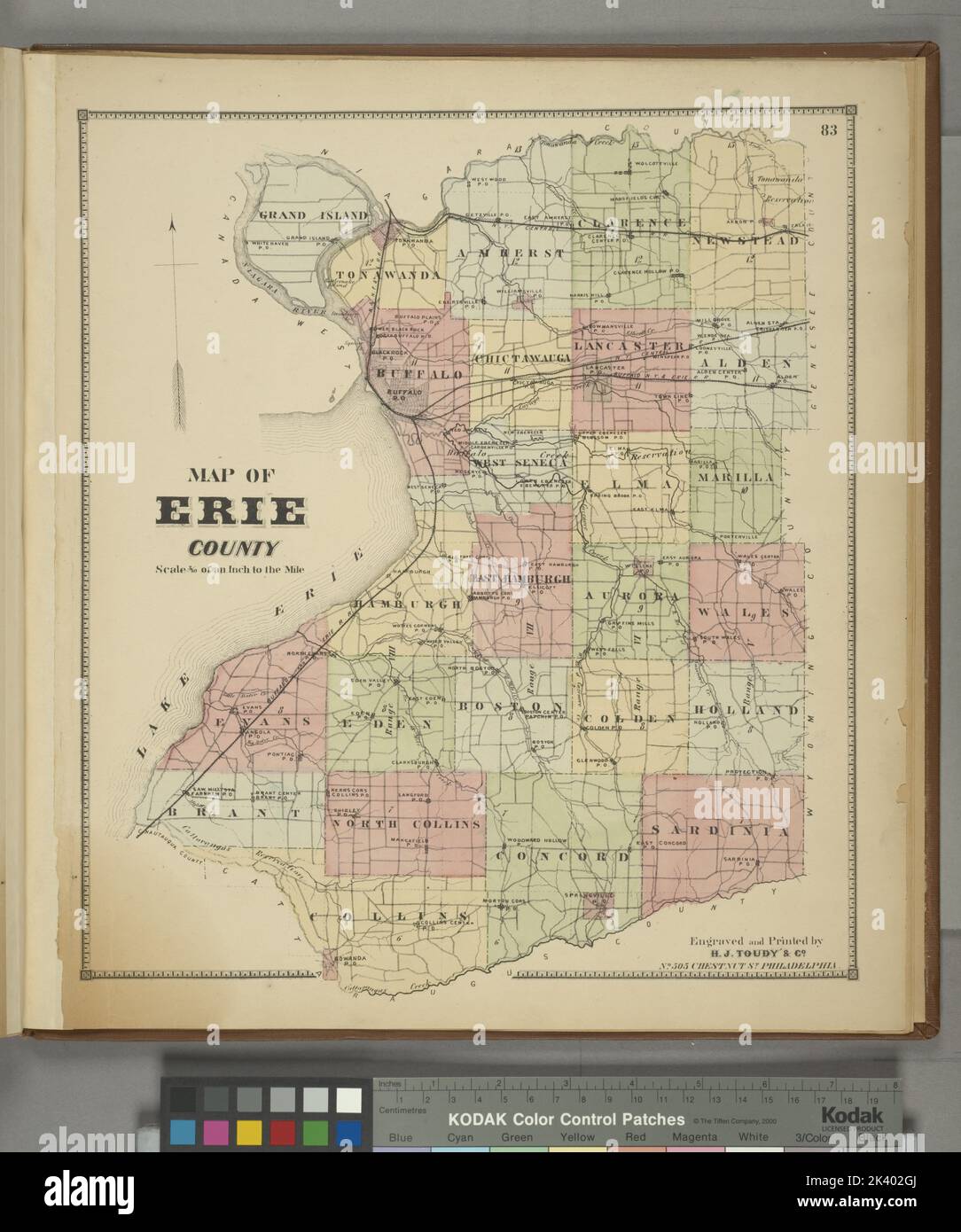 Map of Erie County Cartographic. Atlases, Maps. 1866. Lionel Pincus and ...