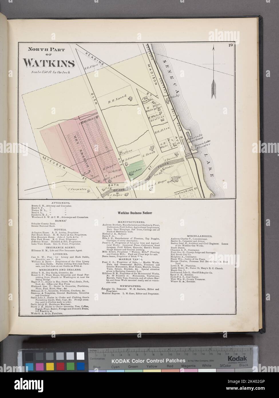 North Part of Watkins Village; Watkins Business Notices Cartographic ...