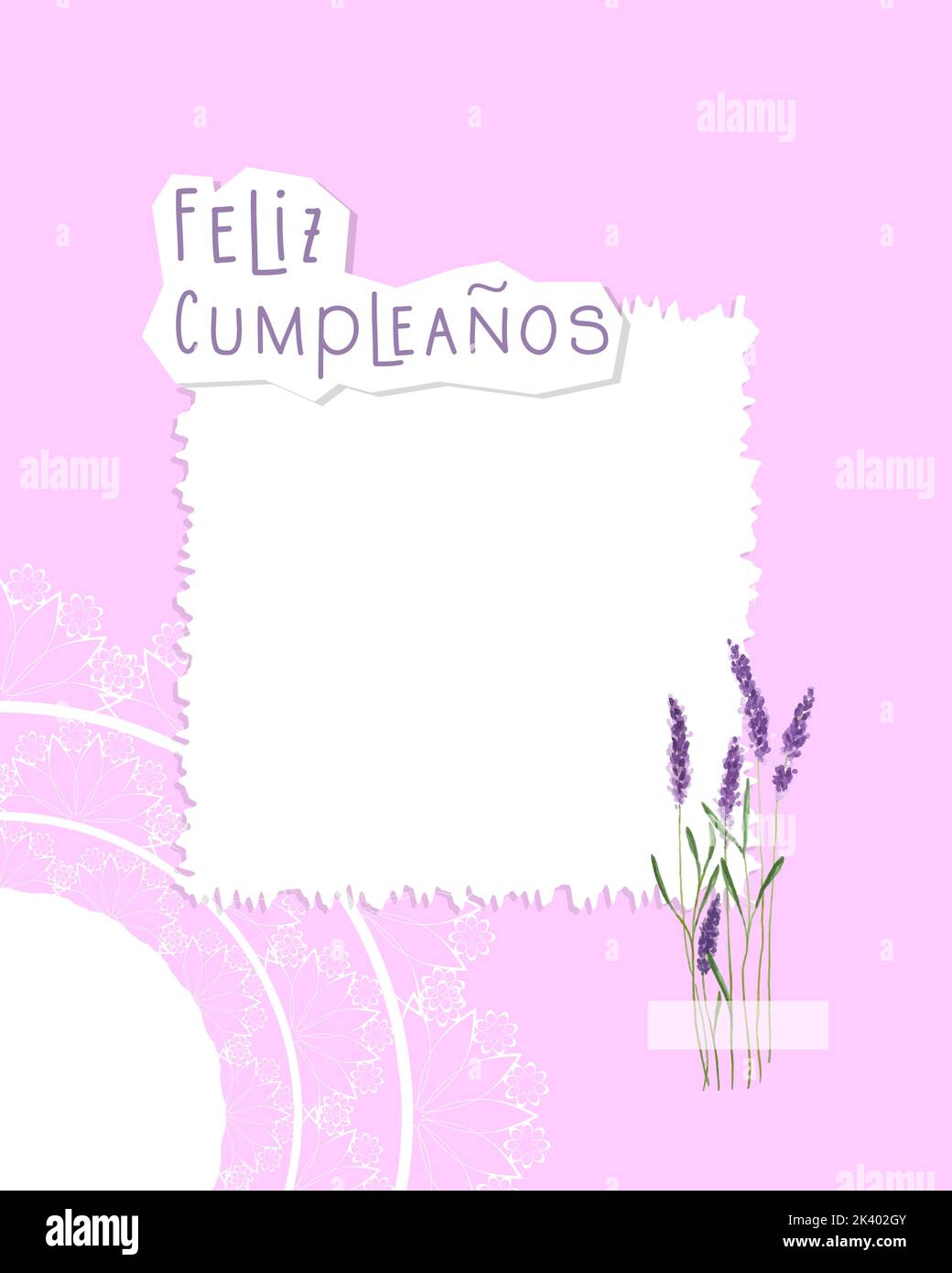 Feliz Cumpleanos Happy Birthday Written In Spanish Language Pink
