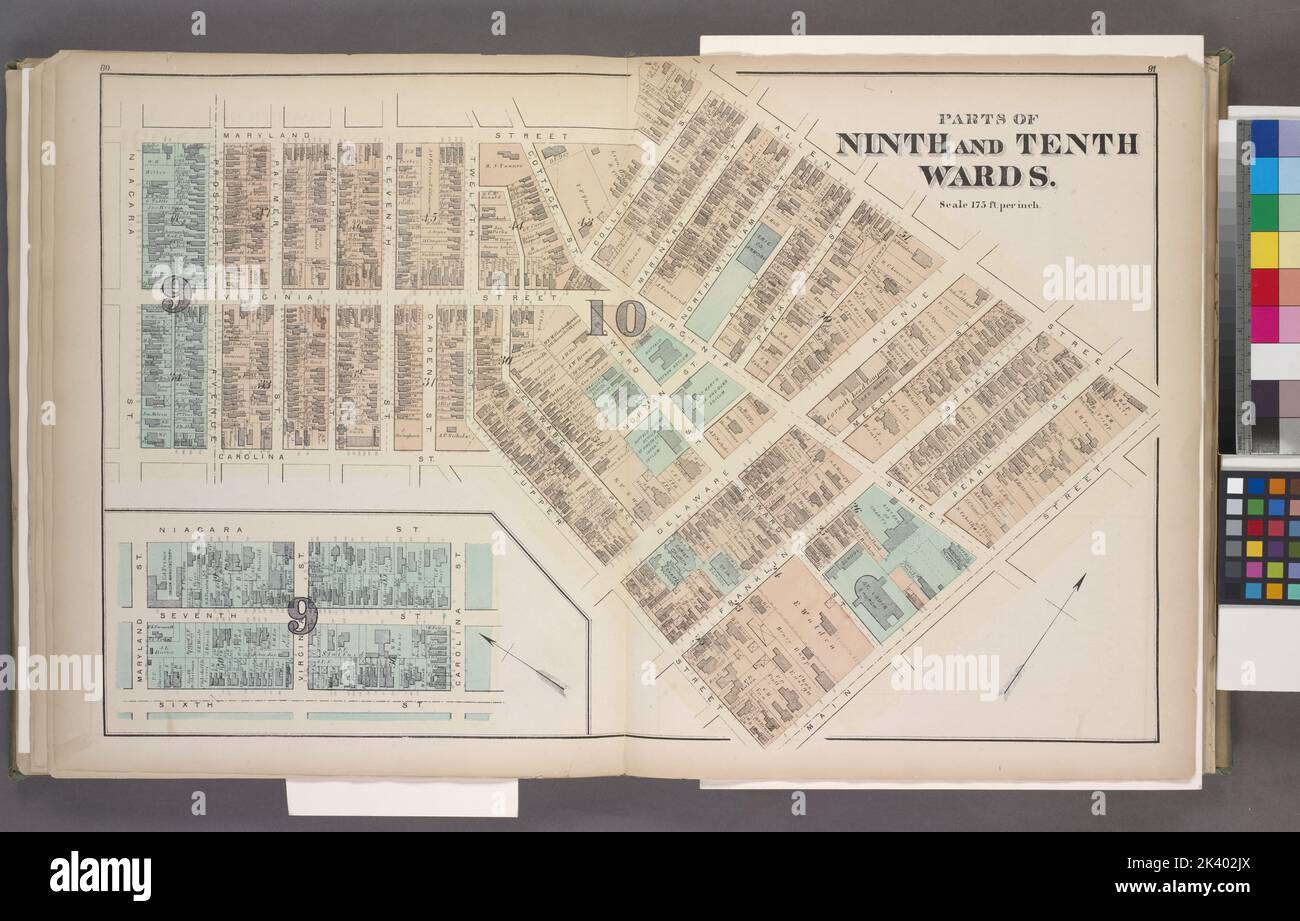 Parts of Ninth and Tenth Wards. Cartographic. Maps. 1872. Lionel Pincus ...
