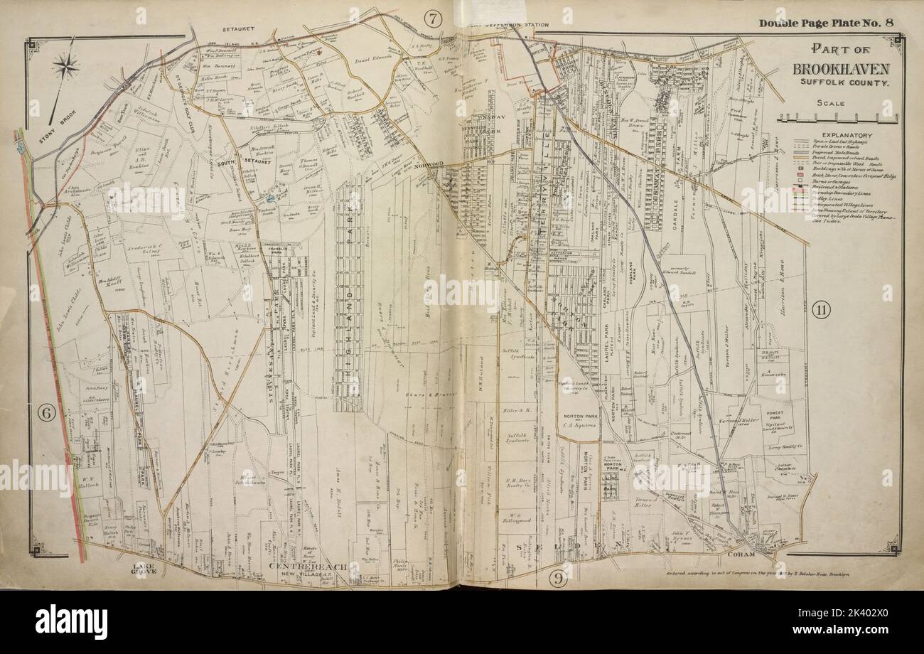 Part of Brookhaven Suffolk County Cartographic. Atlases, Maps. 1915 ...
