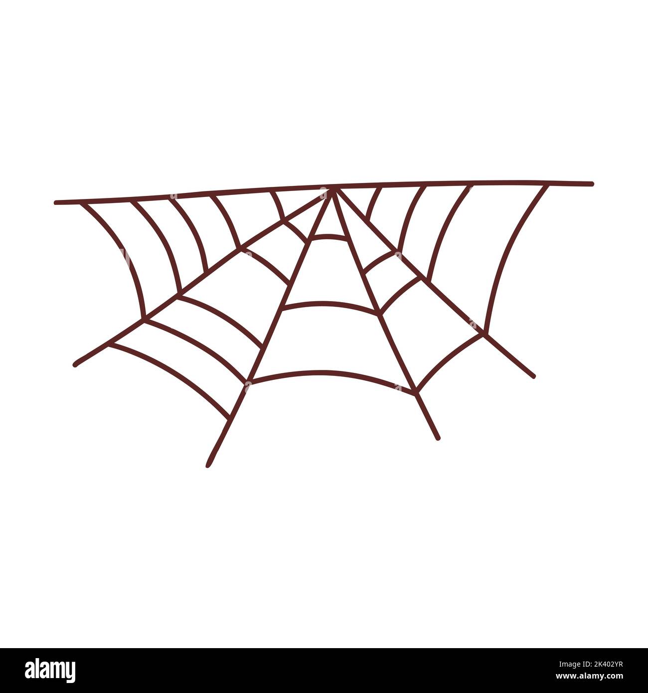 Web spider cobweb. Halloween element. Trick or treat concept. Vector ...