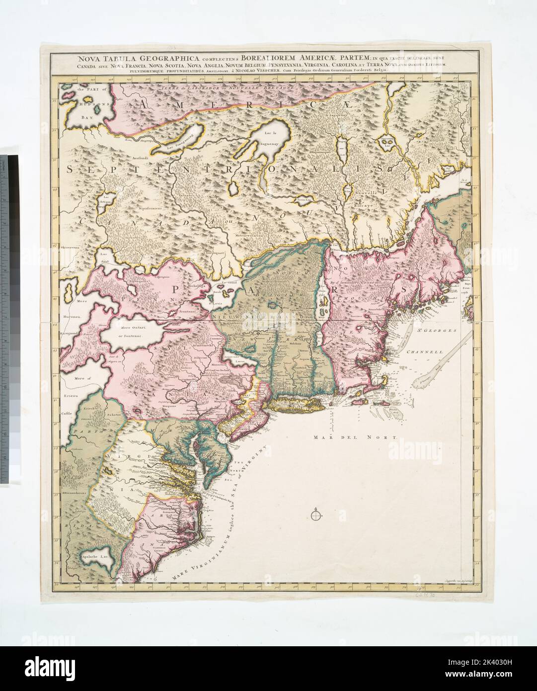 Nova tabula geographica complectens borealiorem Americae partem. Carte ...