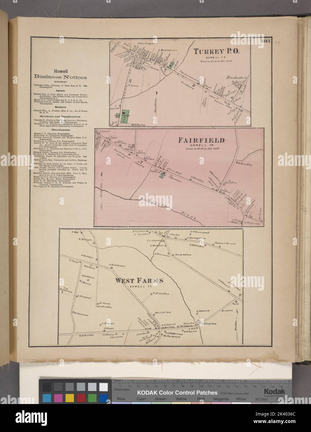 Howell Business Notices. ; Turkey P.O. Village; Fairfield Village; West ...