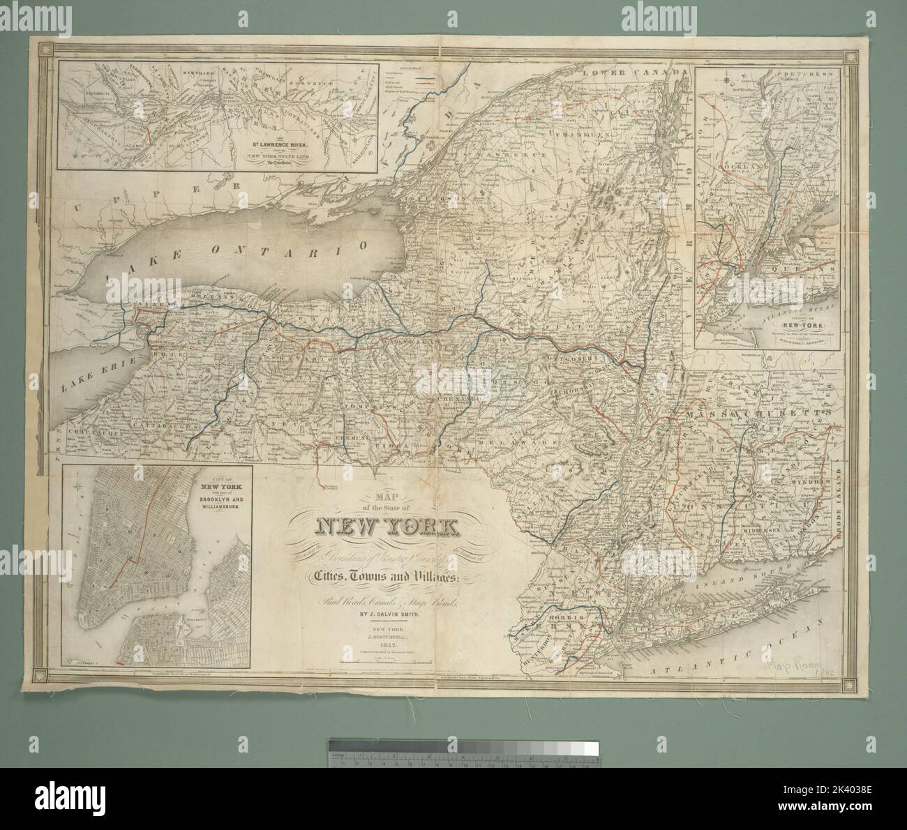 Map of the state of New York : showing the boundaries of counties ...